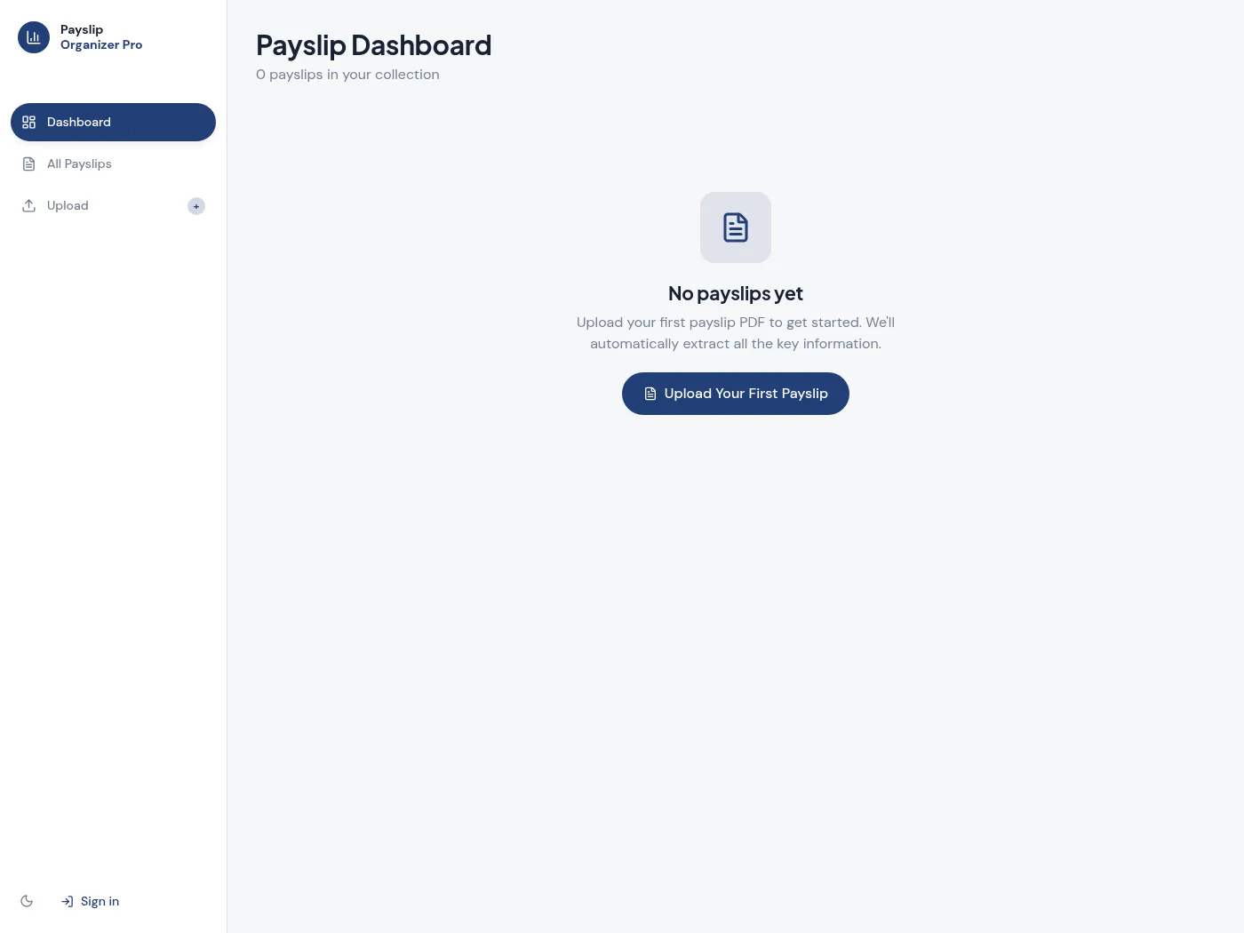 Payslip Organizer Pro