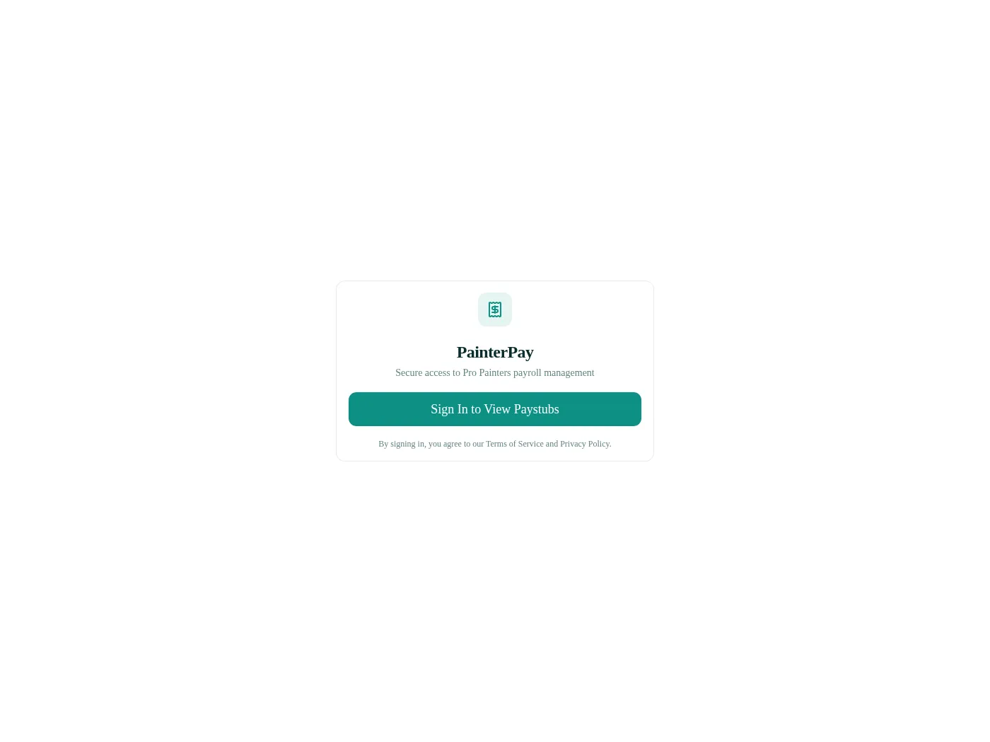 PainterPay Paystub Generator