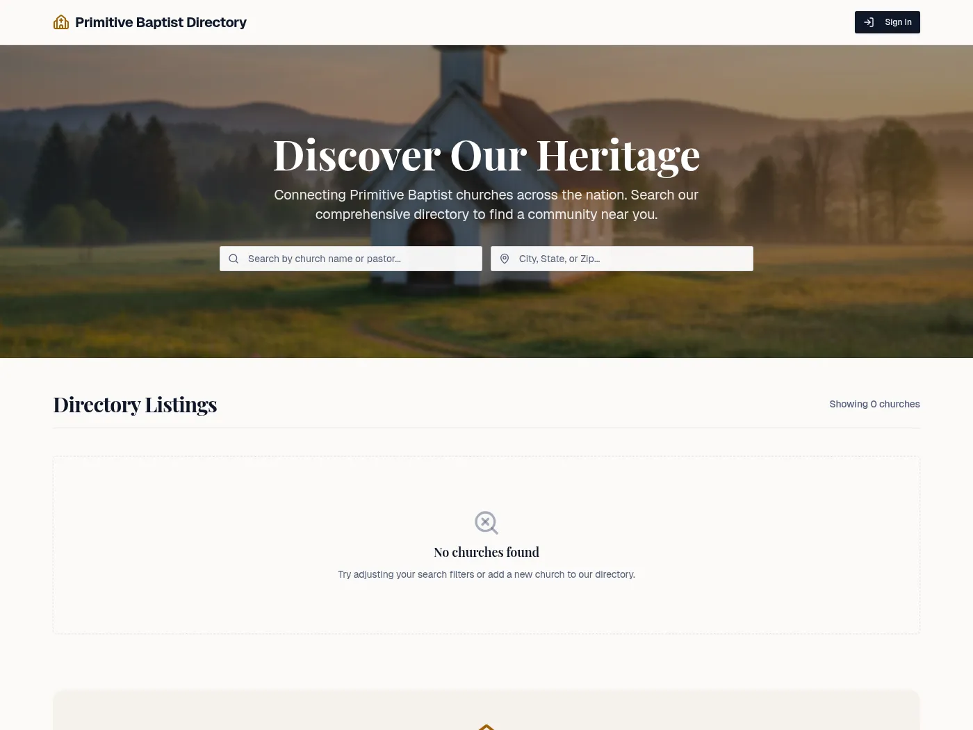 Primitive Baptist Directory