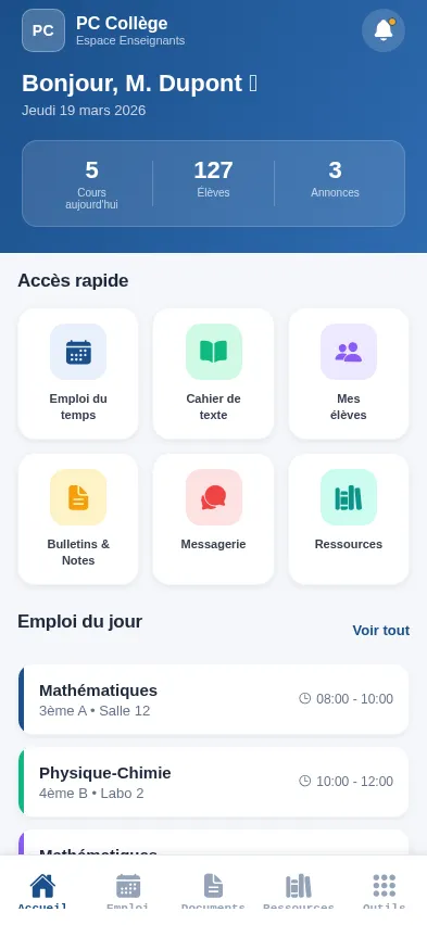 PC Collège Hub