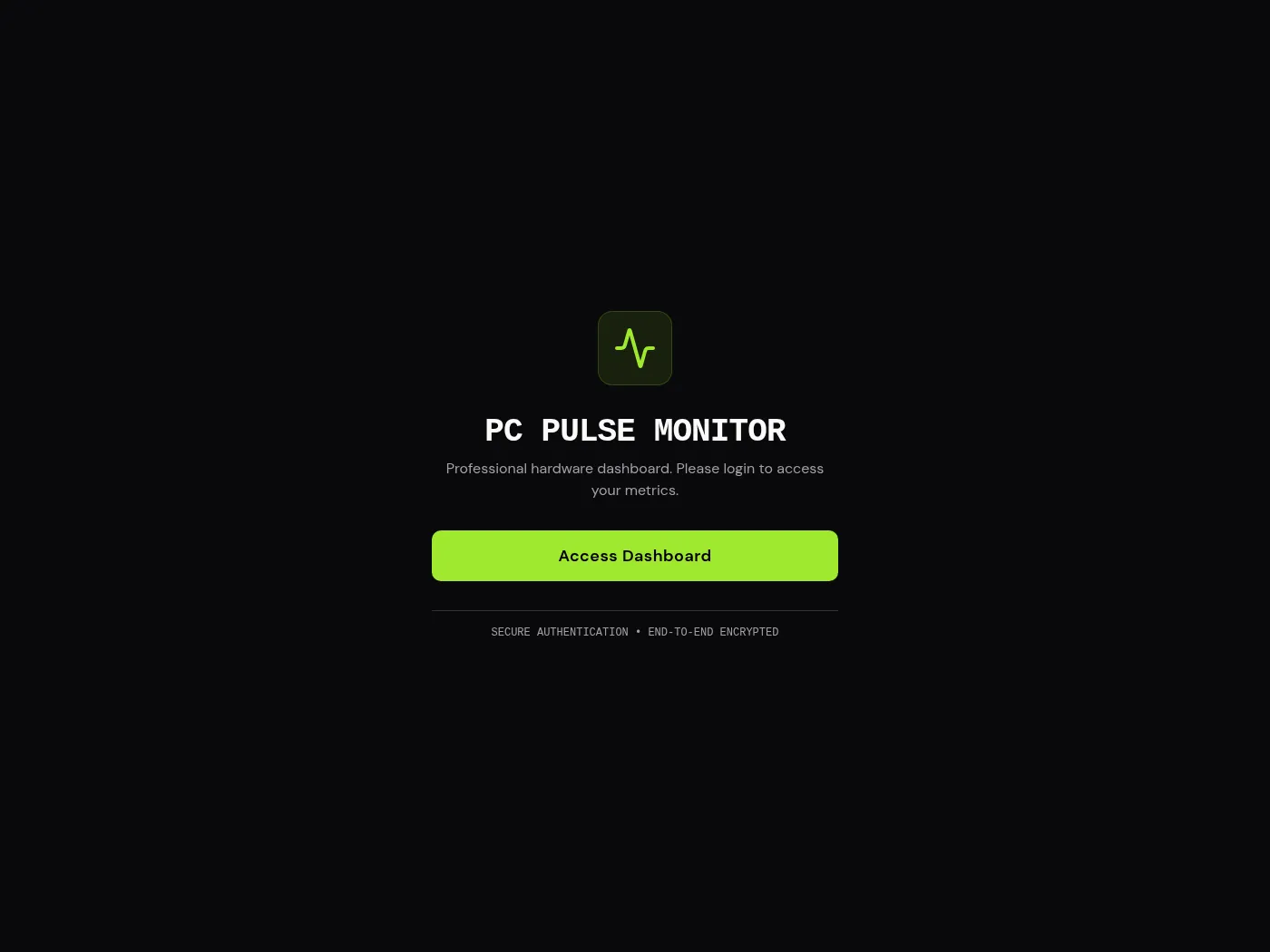 PC Resource Monitor Dashboard