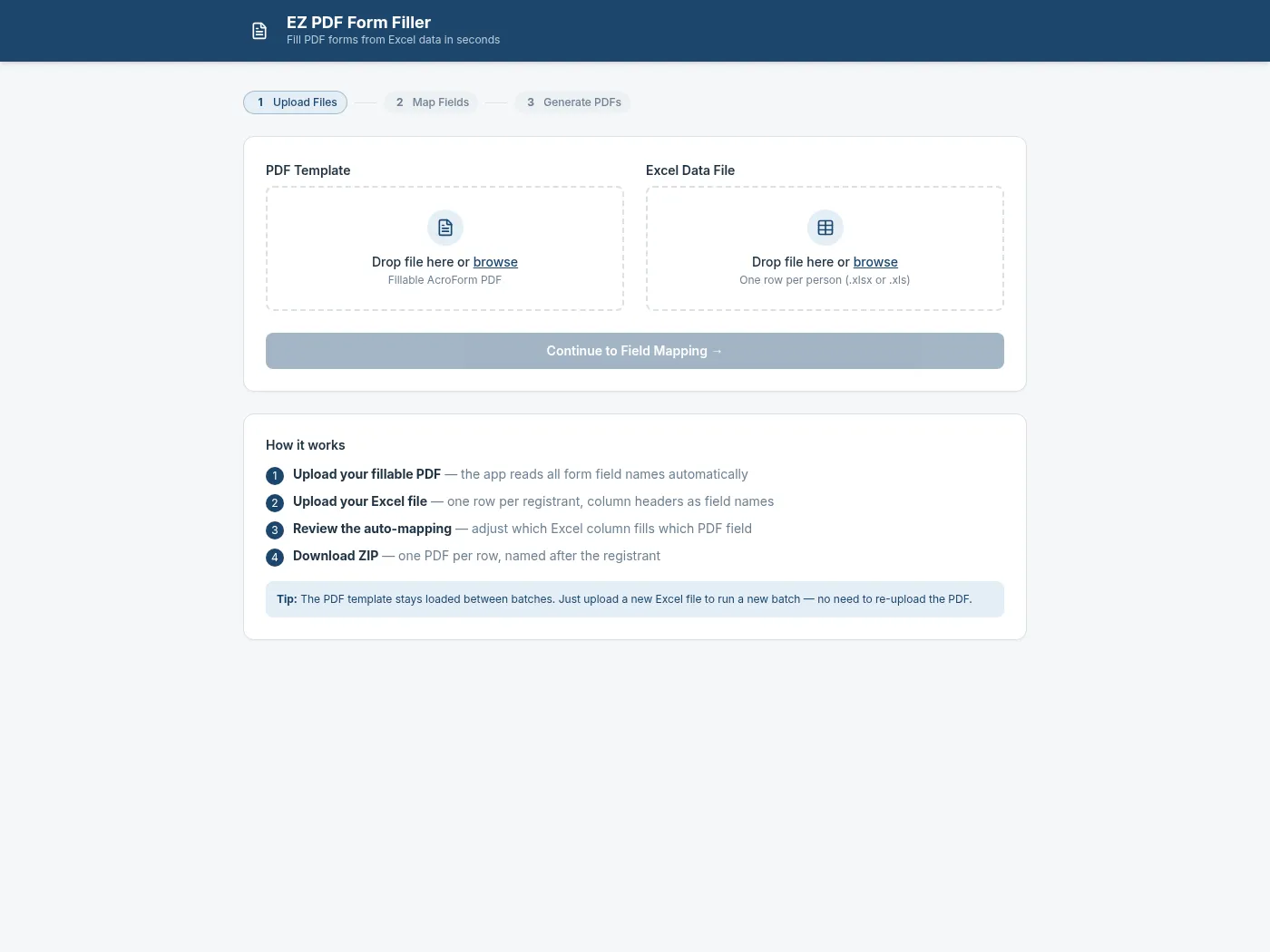 EZ PDF Form Filler