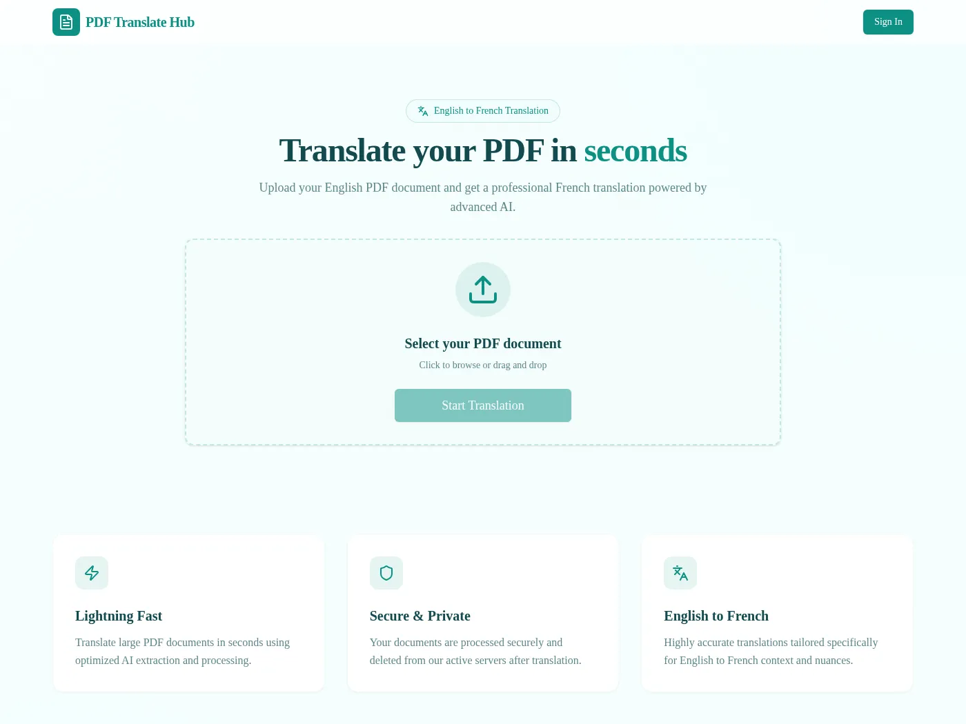 PDF Translate Hub
