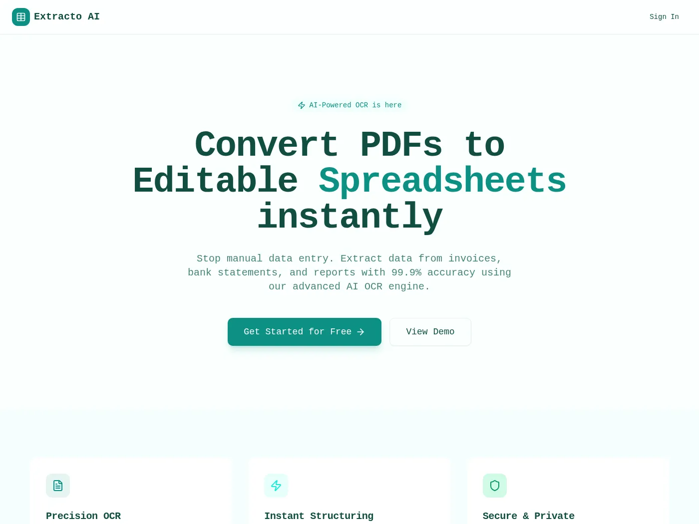 PDF to Excel AI Converter