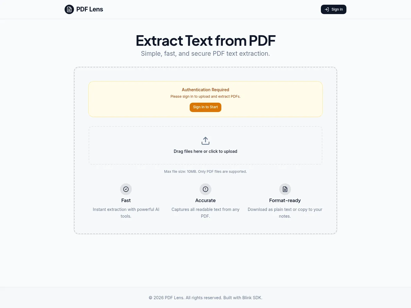 PDF Extractor Web Tool