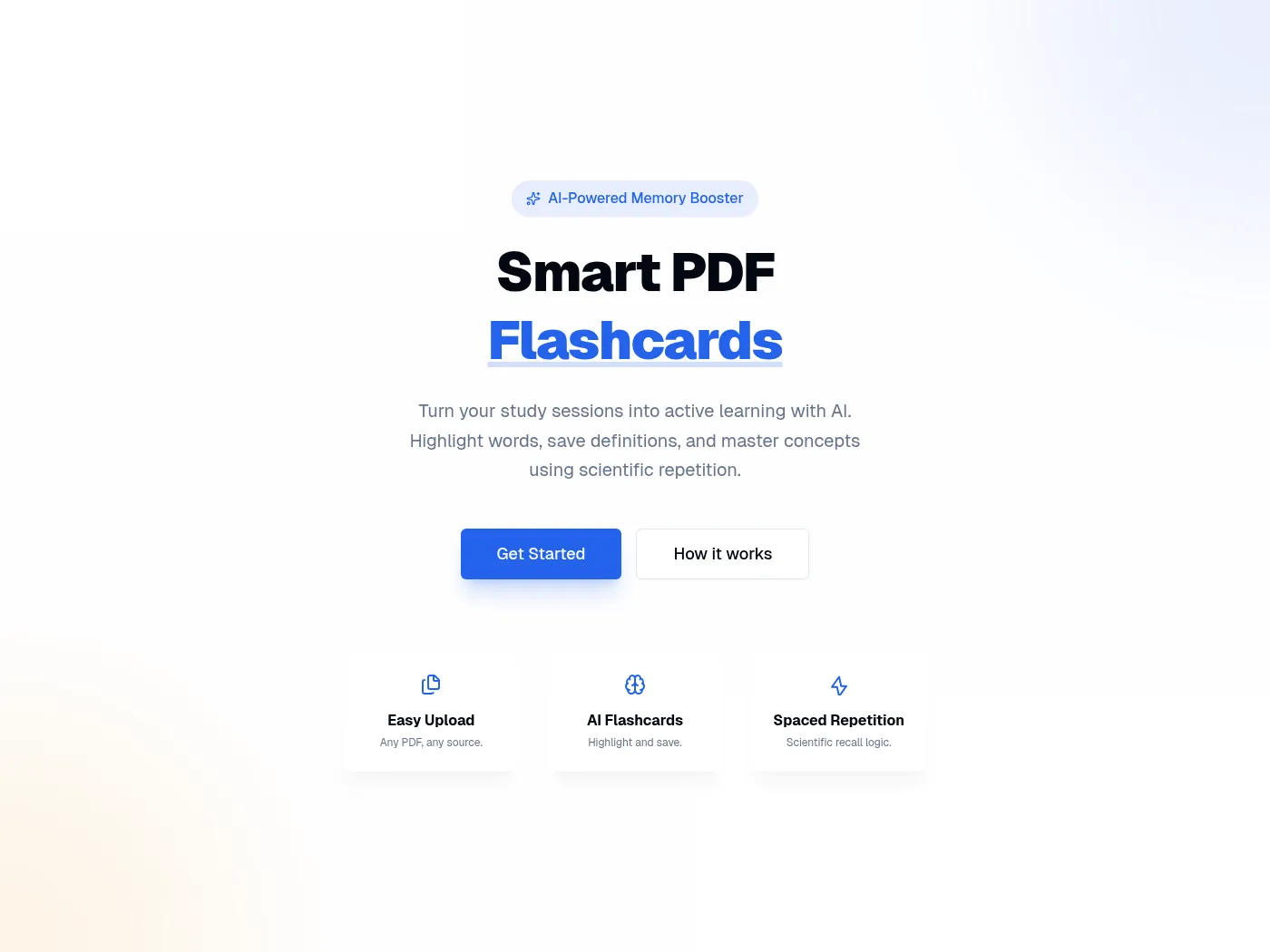 Smart PDF Flashcards