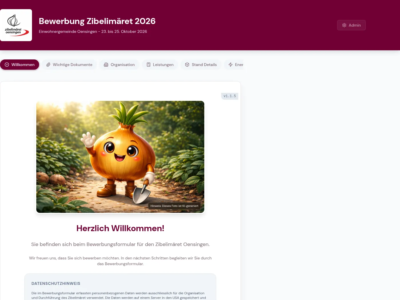 Bewerbungsformular Zibelimäret