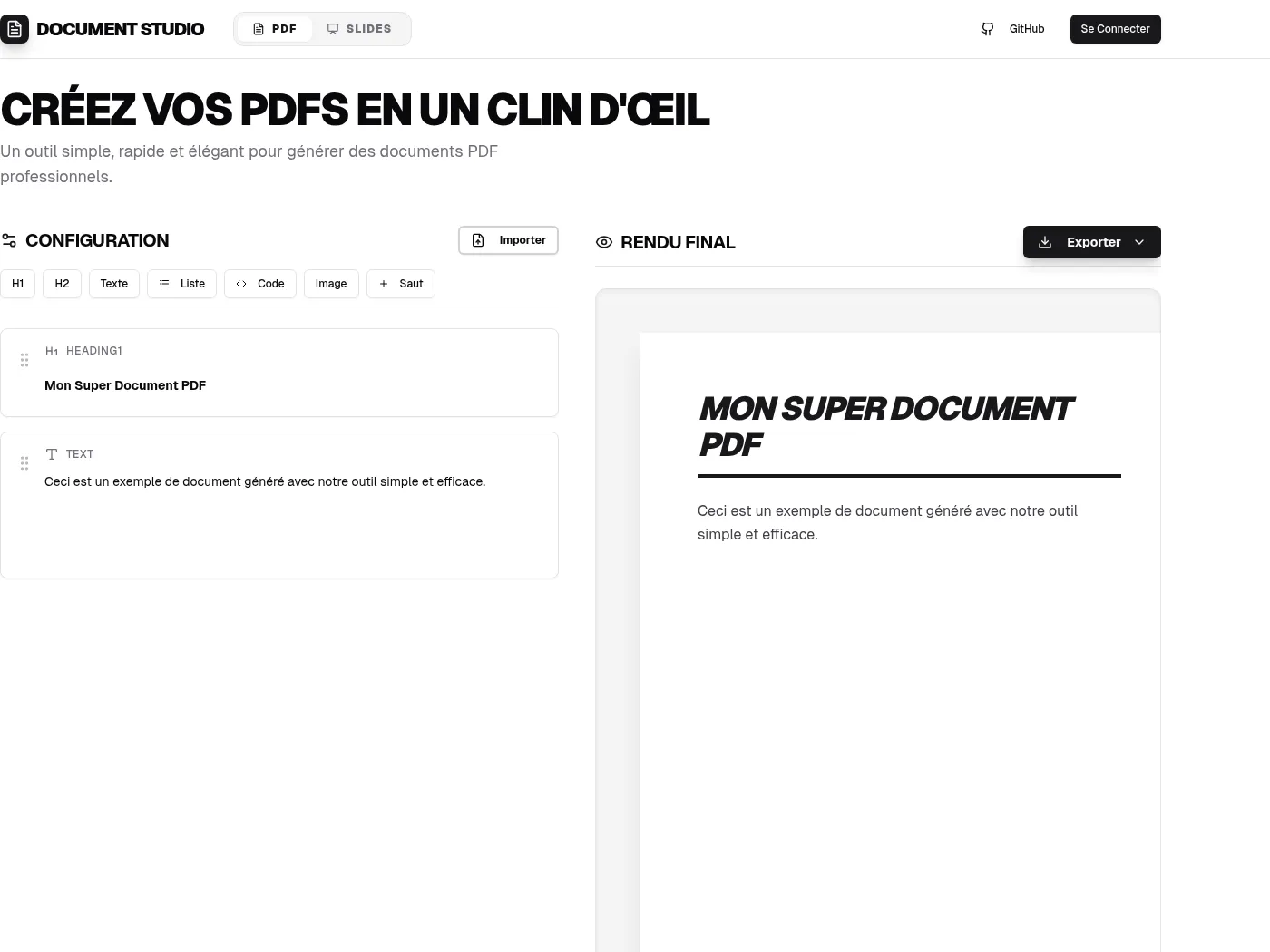 PDF Creator Website