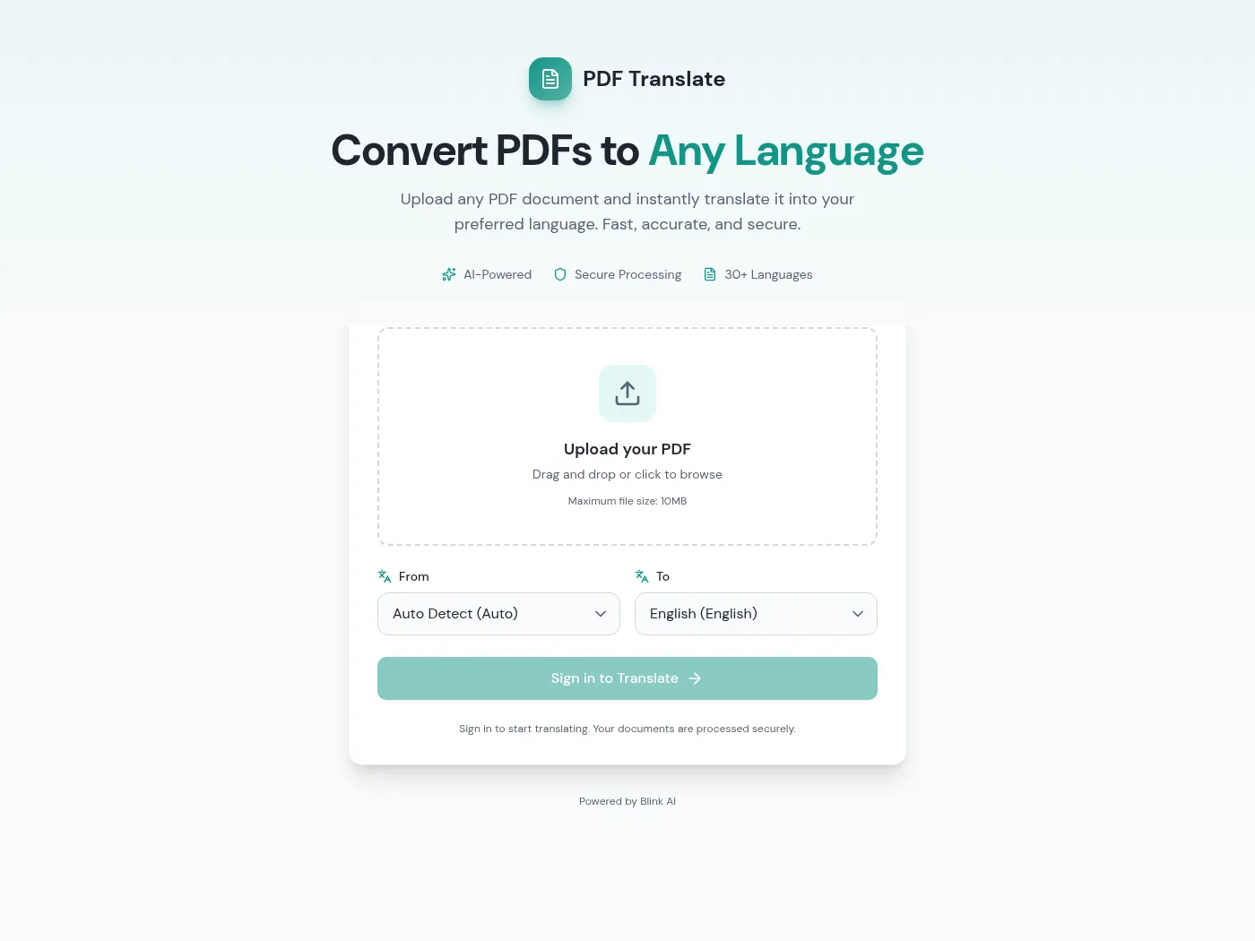 PDF Language Converter