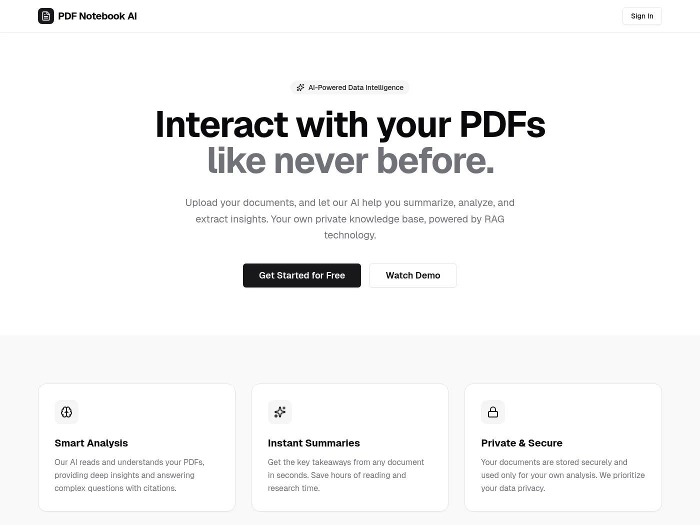 PDF Notebook AI