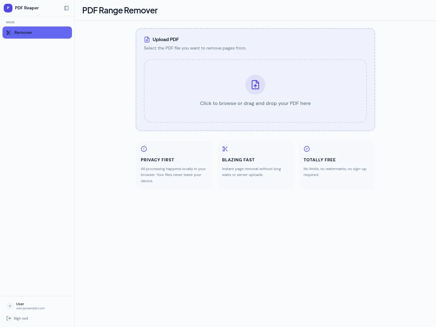 PDF Range Page Remover