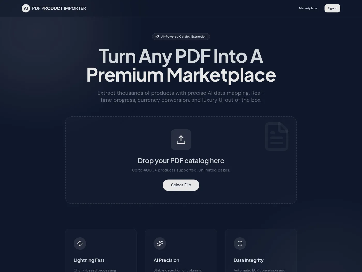 PDF Product Importer AI