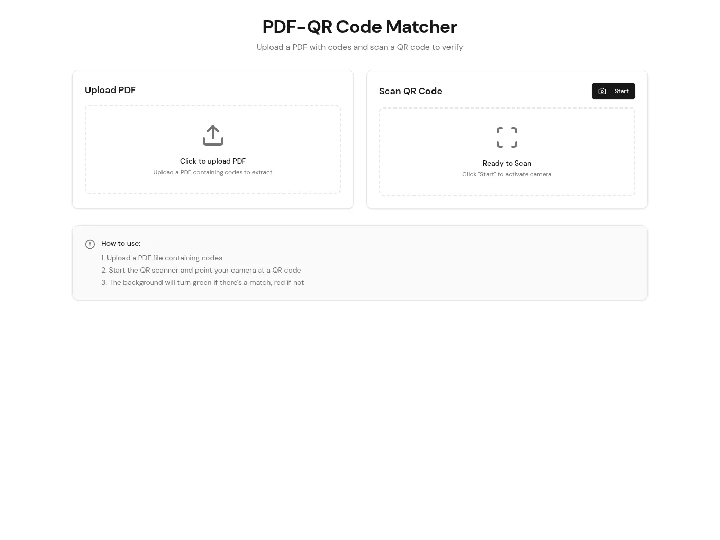 PDF-QR Code Matcher