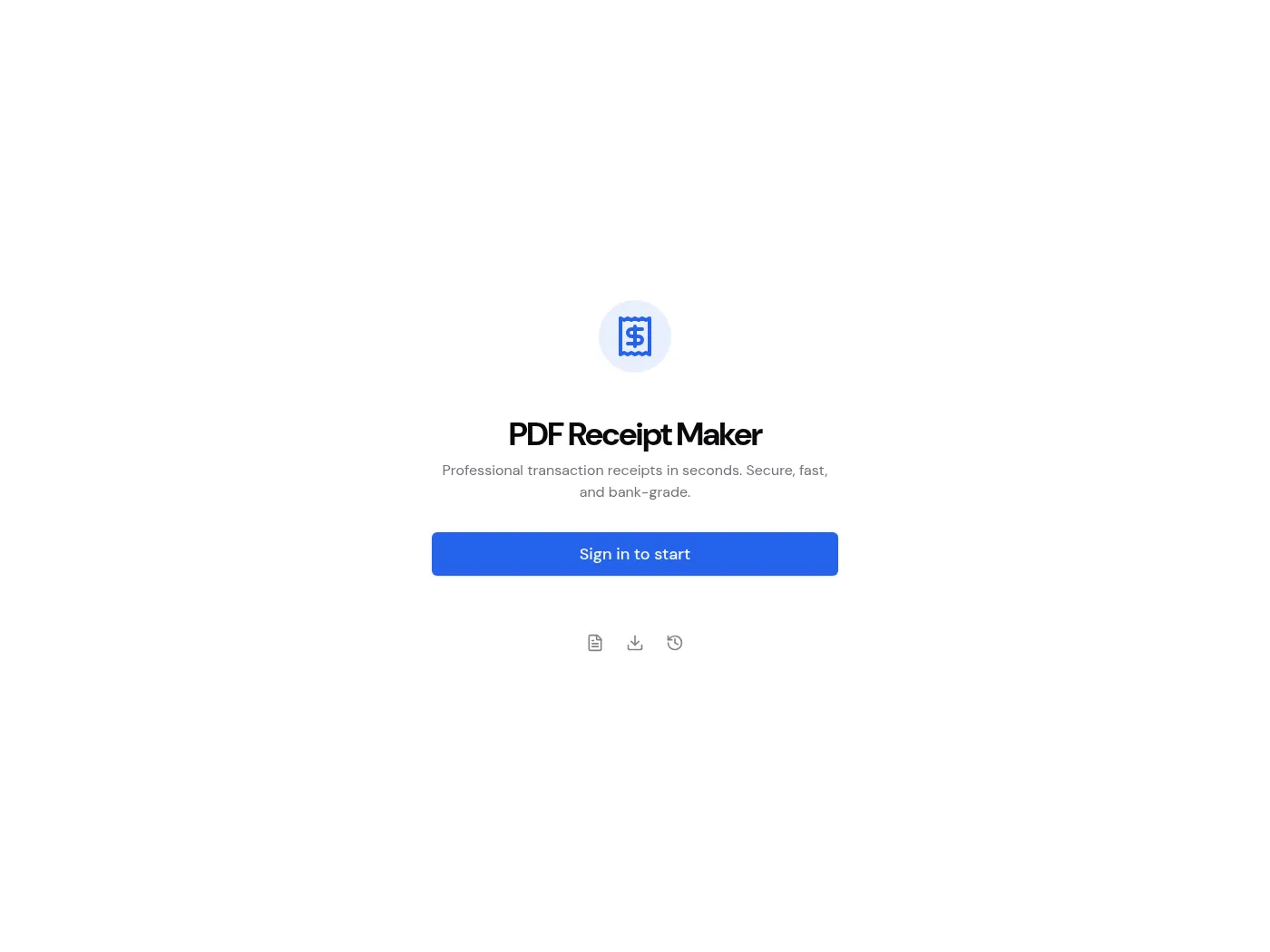 PDF Receipt Generator