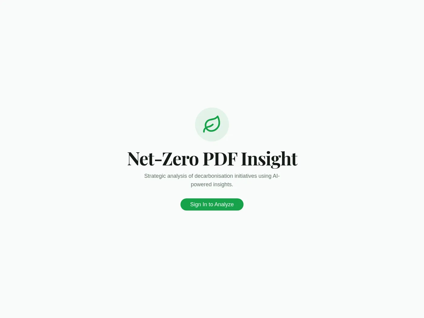 Net-Zero PDF Insight