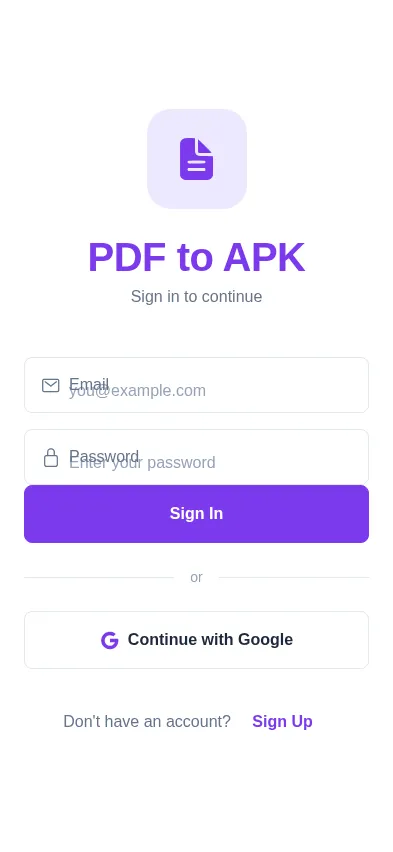 PDFtoAPK Converter