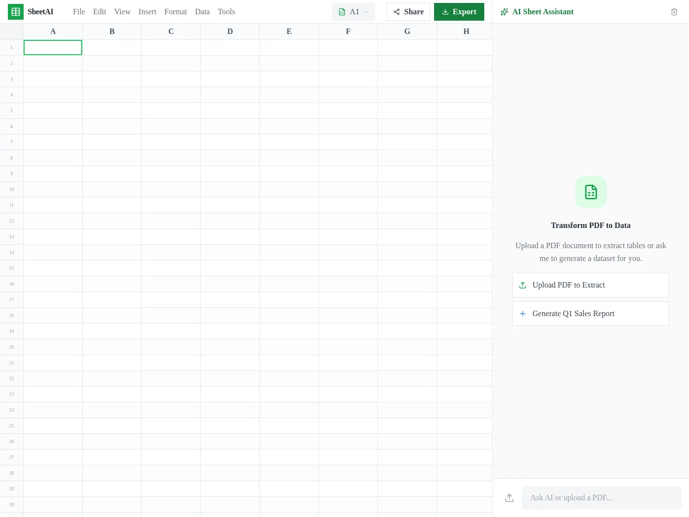 PDF to Excel AI