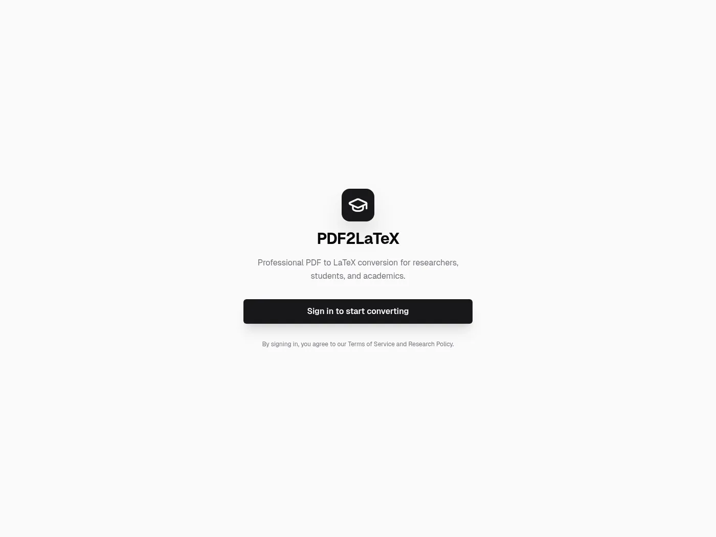 PDF2LaTeX Converter