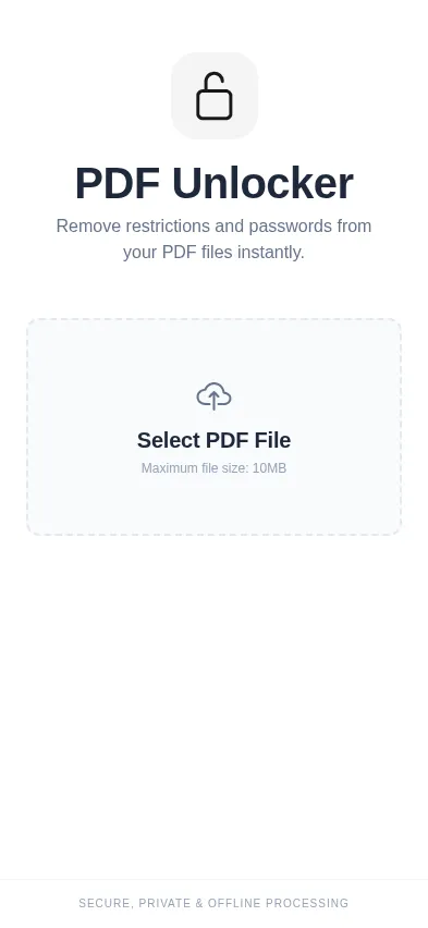 PDF Unlocker App
