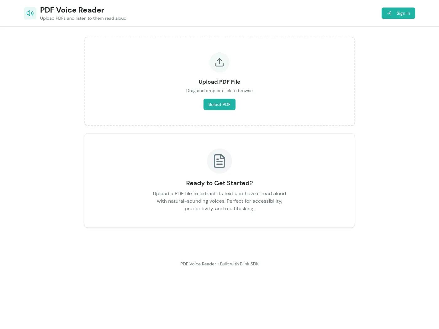 PDF Voice Reader