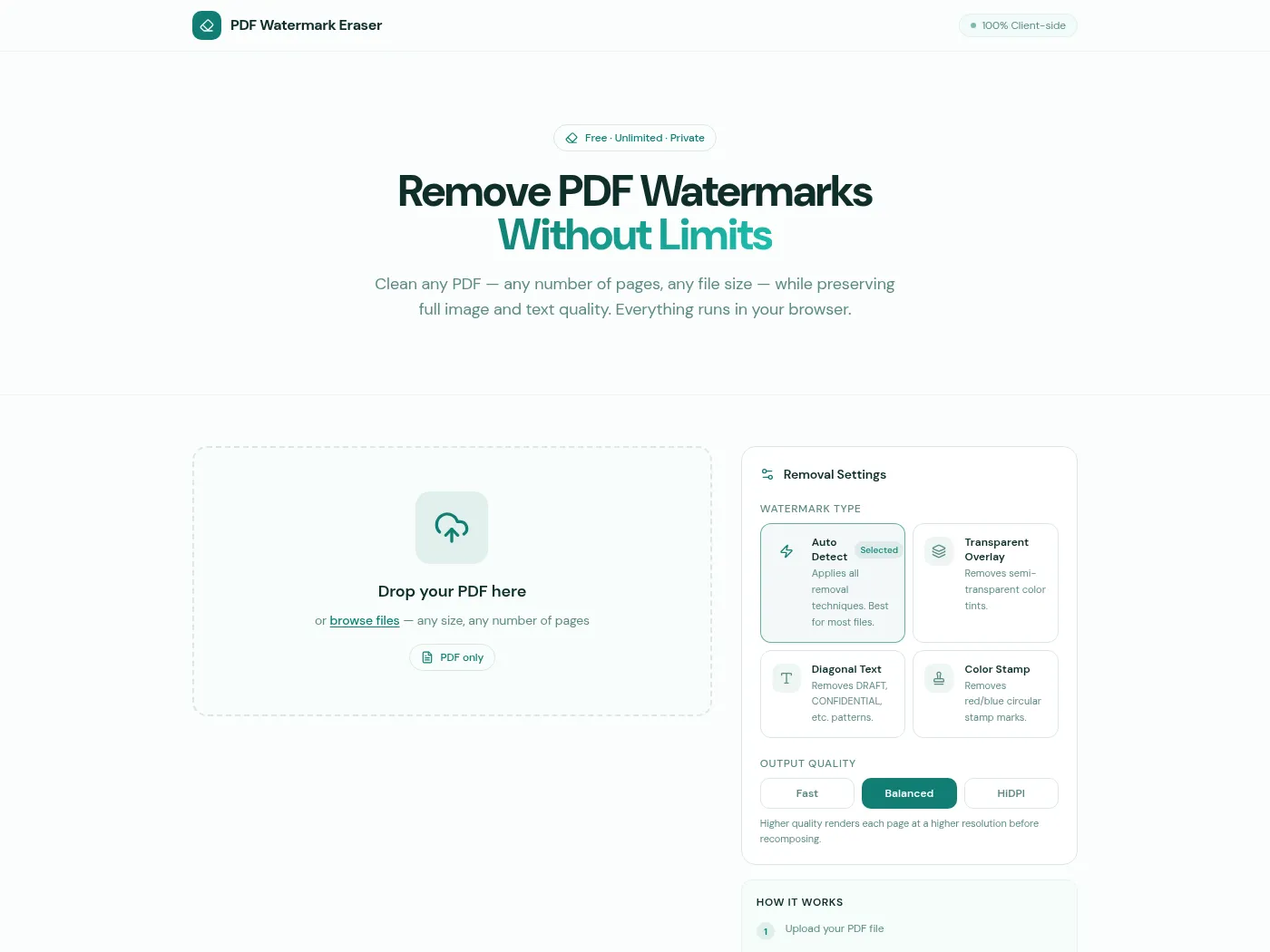 PDF Watermark Eraser
