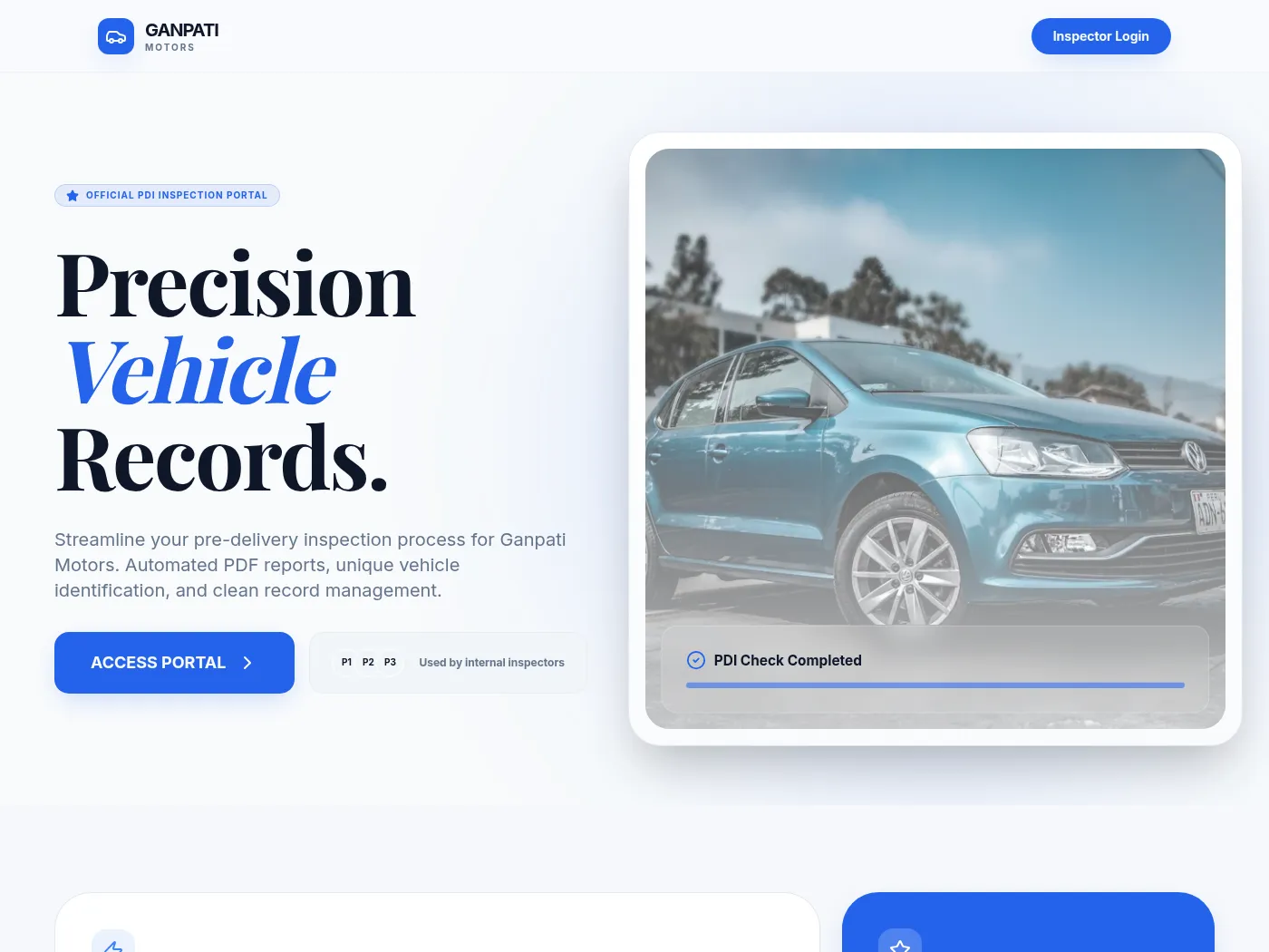 PDI Inspection Portal
