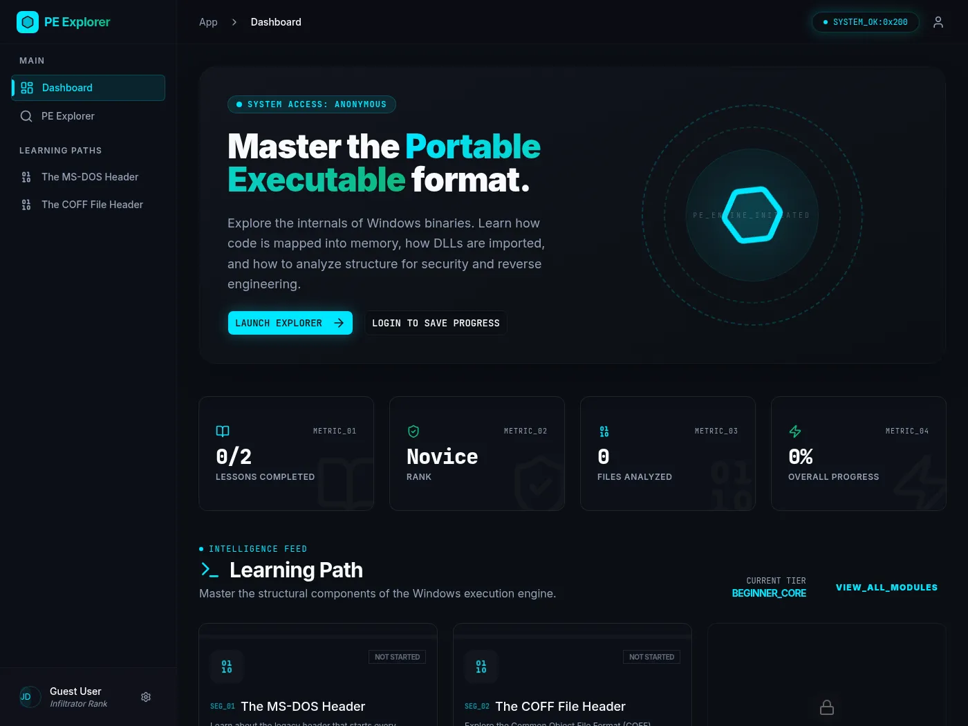 PE Explorer Edu App