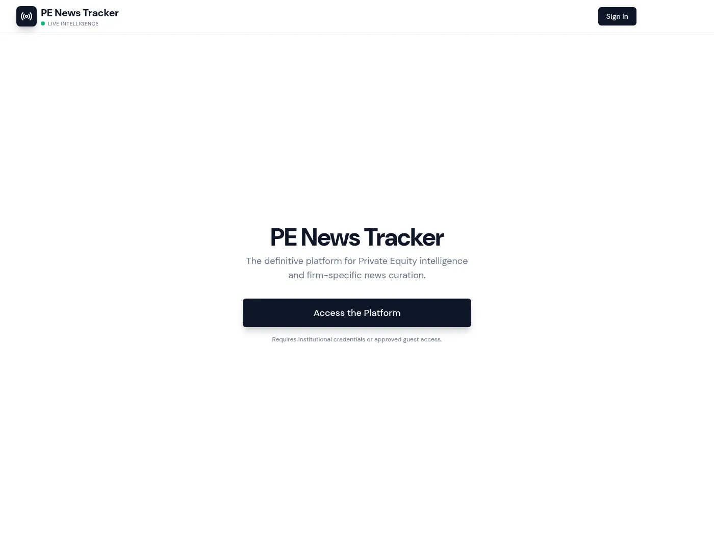 PE News Tracker UI
