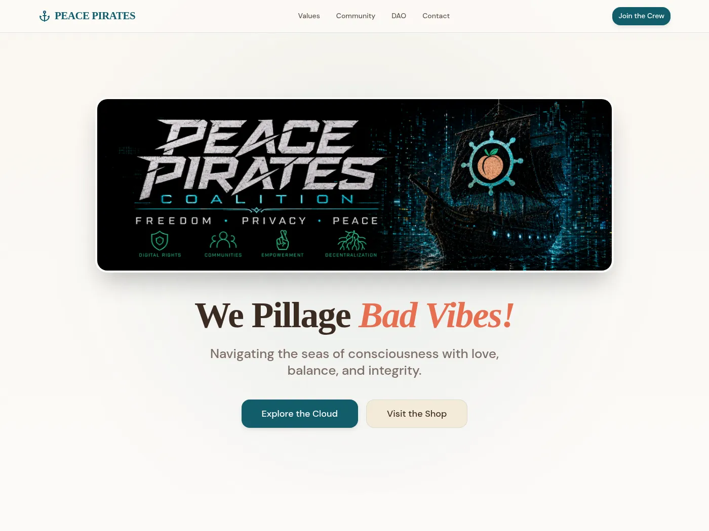 Peace Pirates Coalition Web