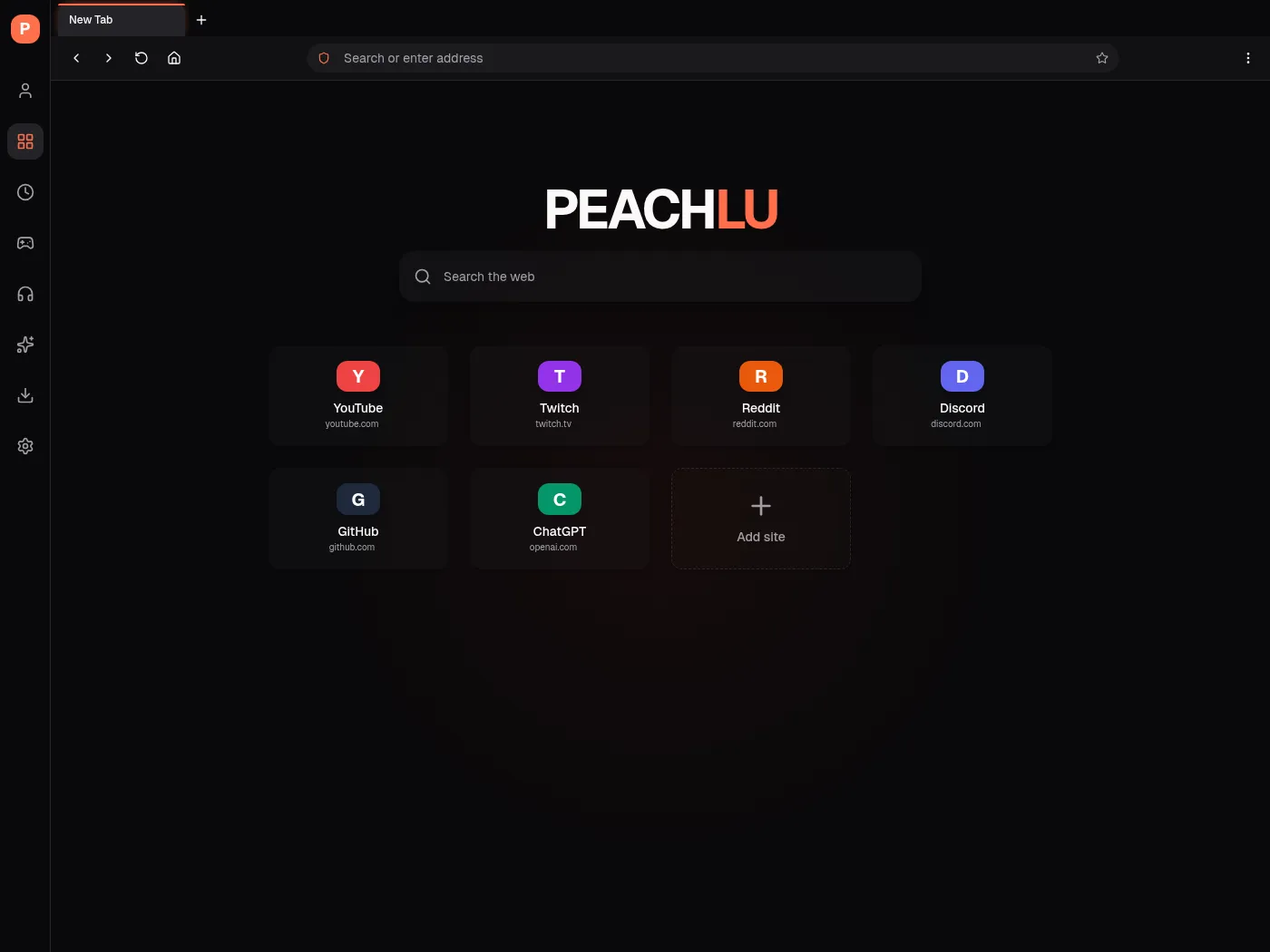 PEACHLU Browser UI
