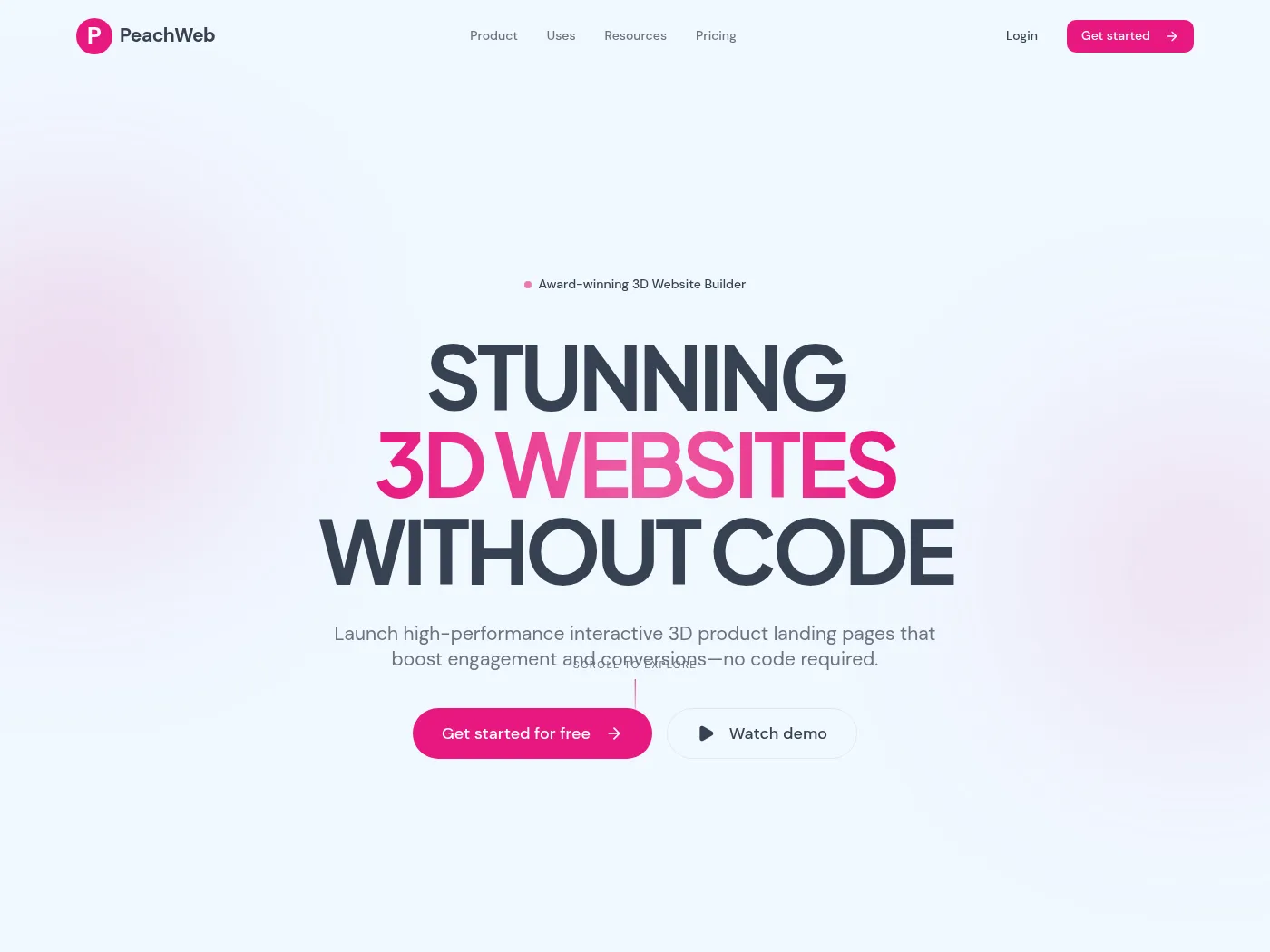 Peachweb Landing Clone