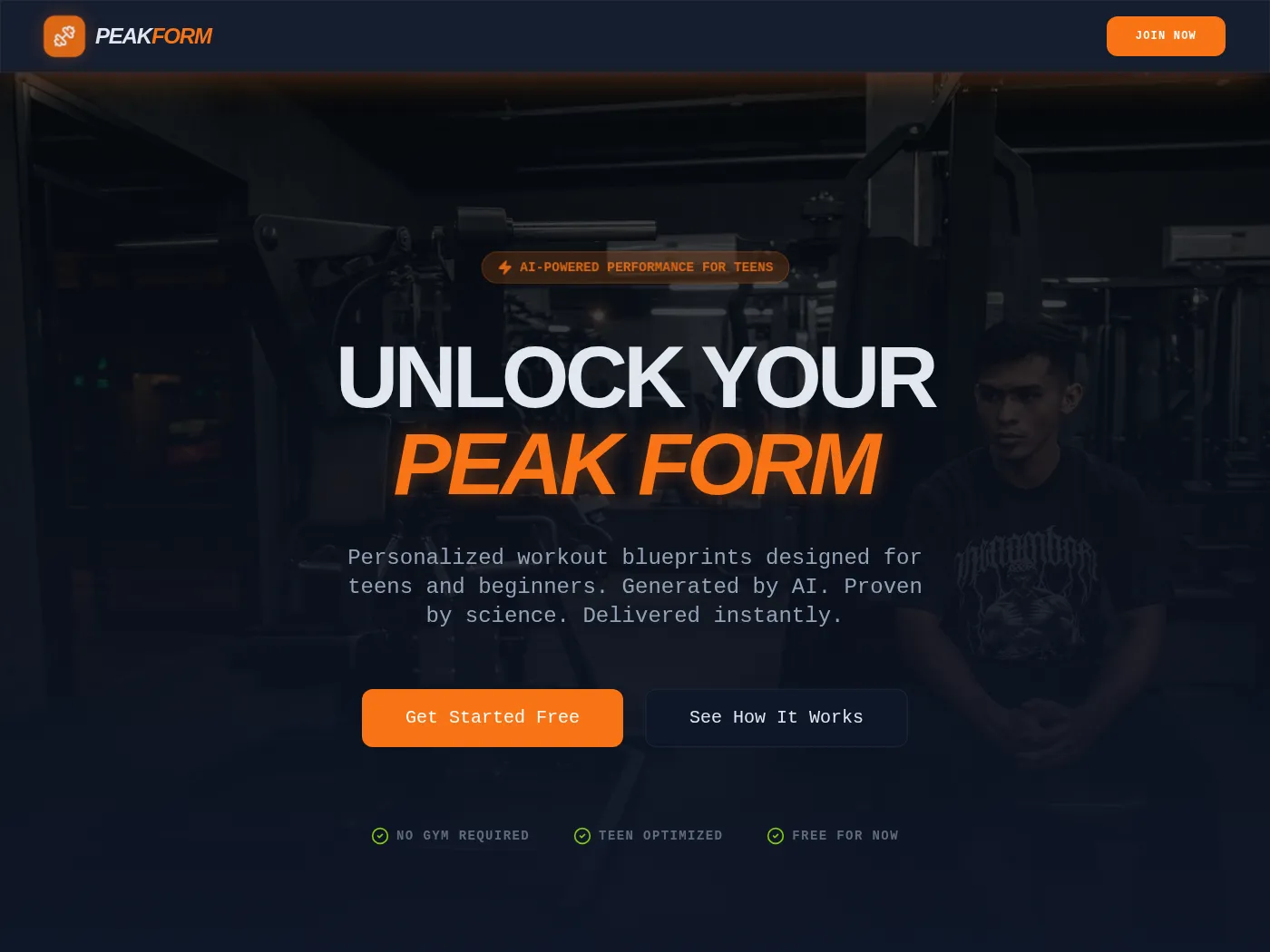 PeakForm Fitness Planner