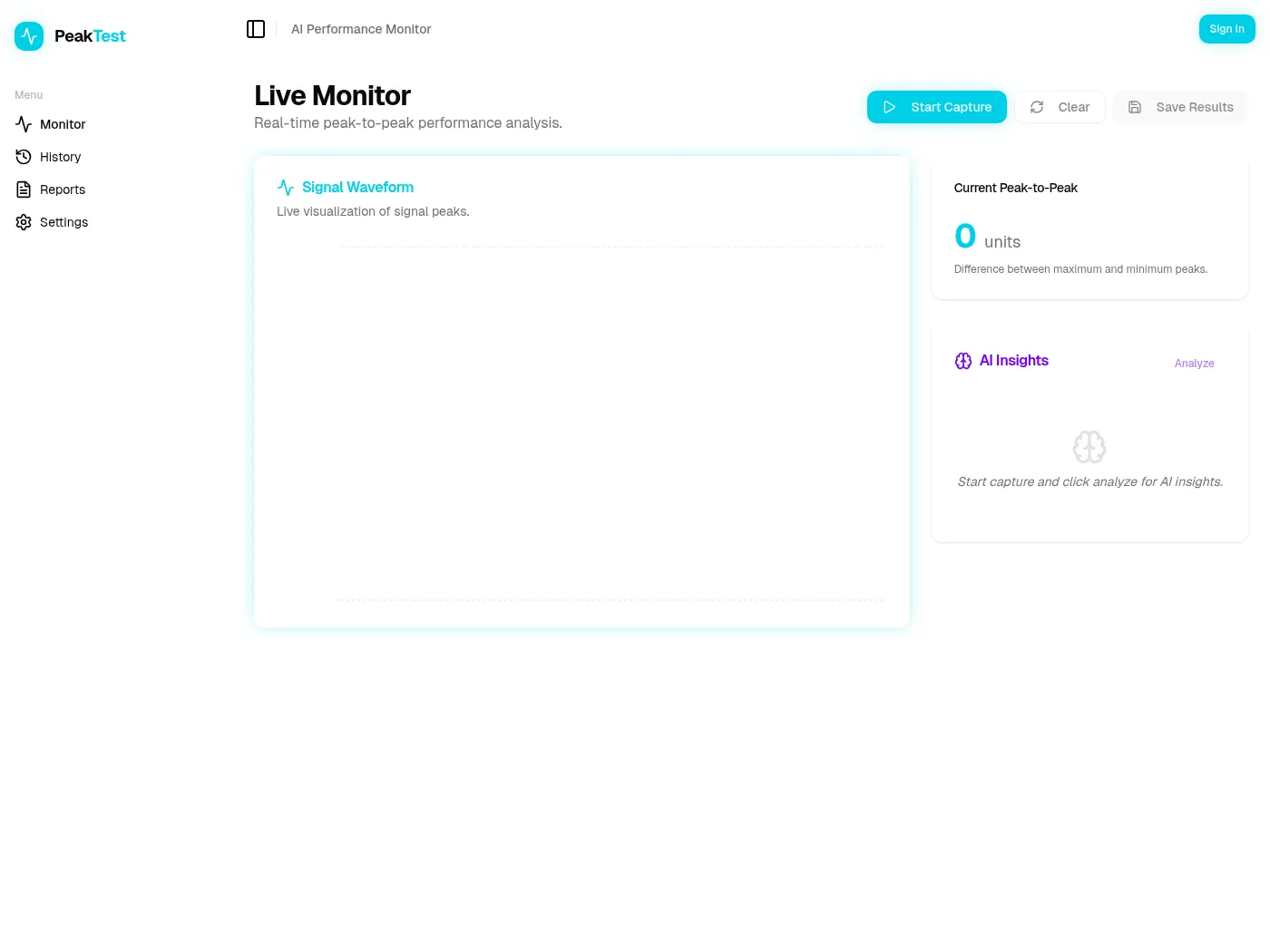 PeakTest AI Monitor