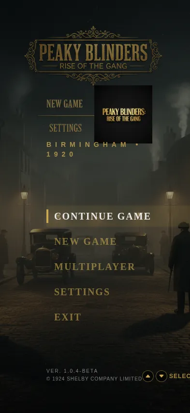 Peaky Blinders Game UI