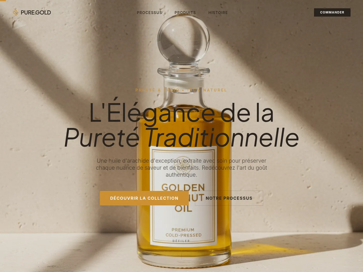 Pure Pressed Peanut Oil