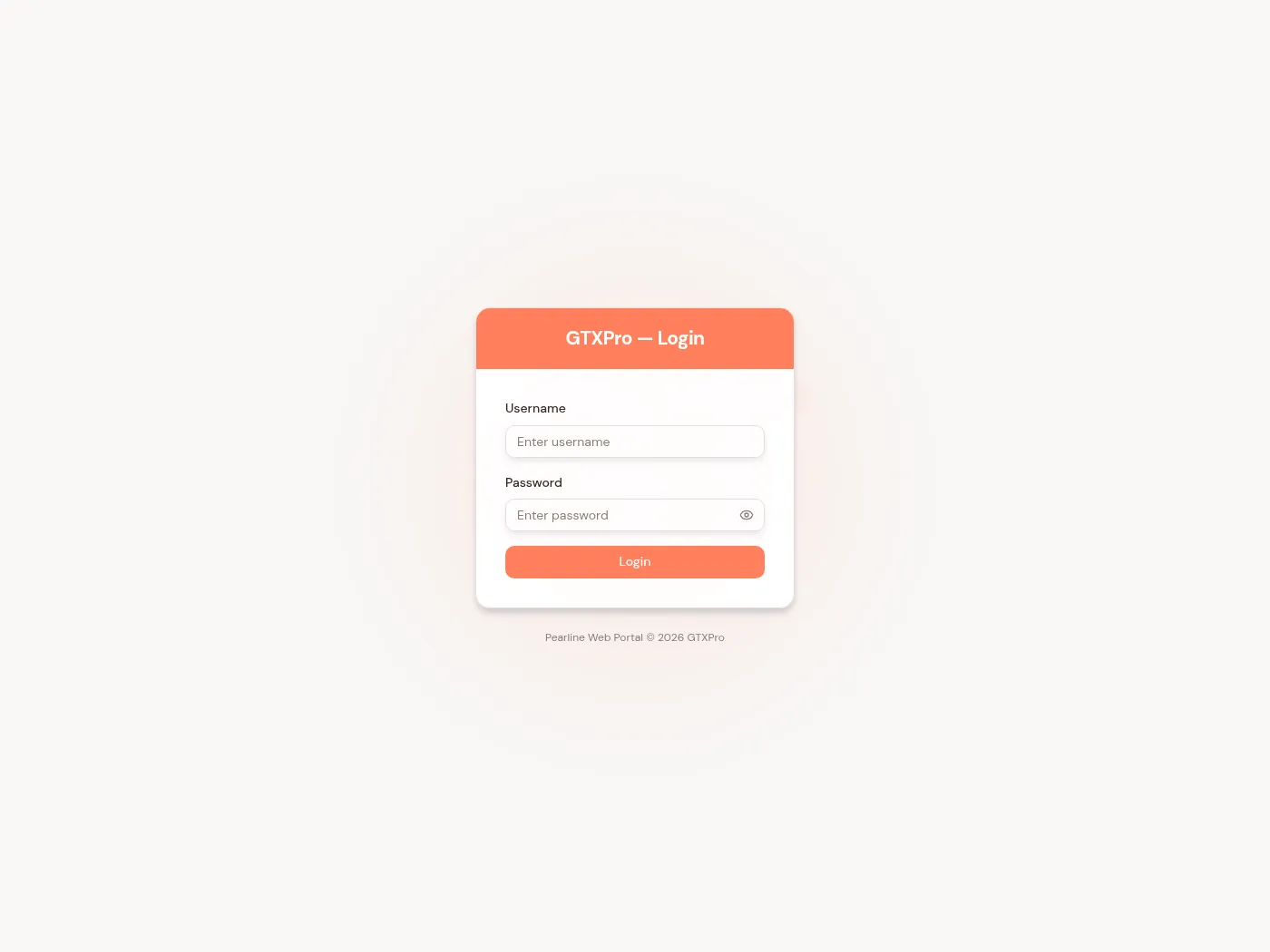 Pearline Web Portal