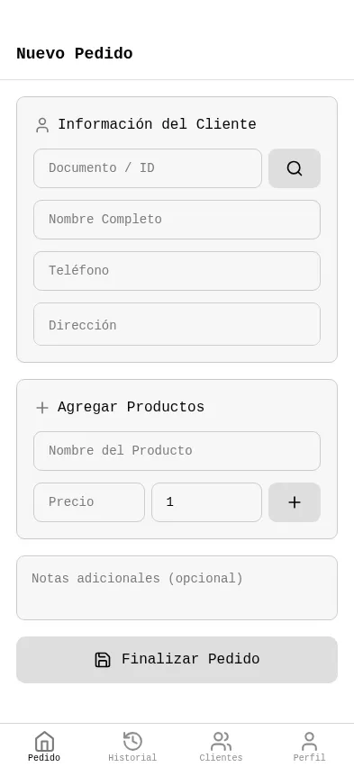 Pedidos Fácil Móvil