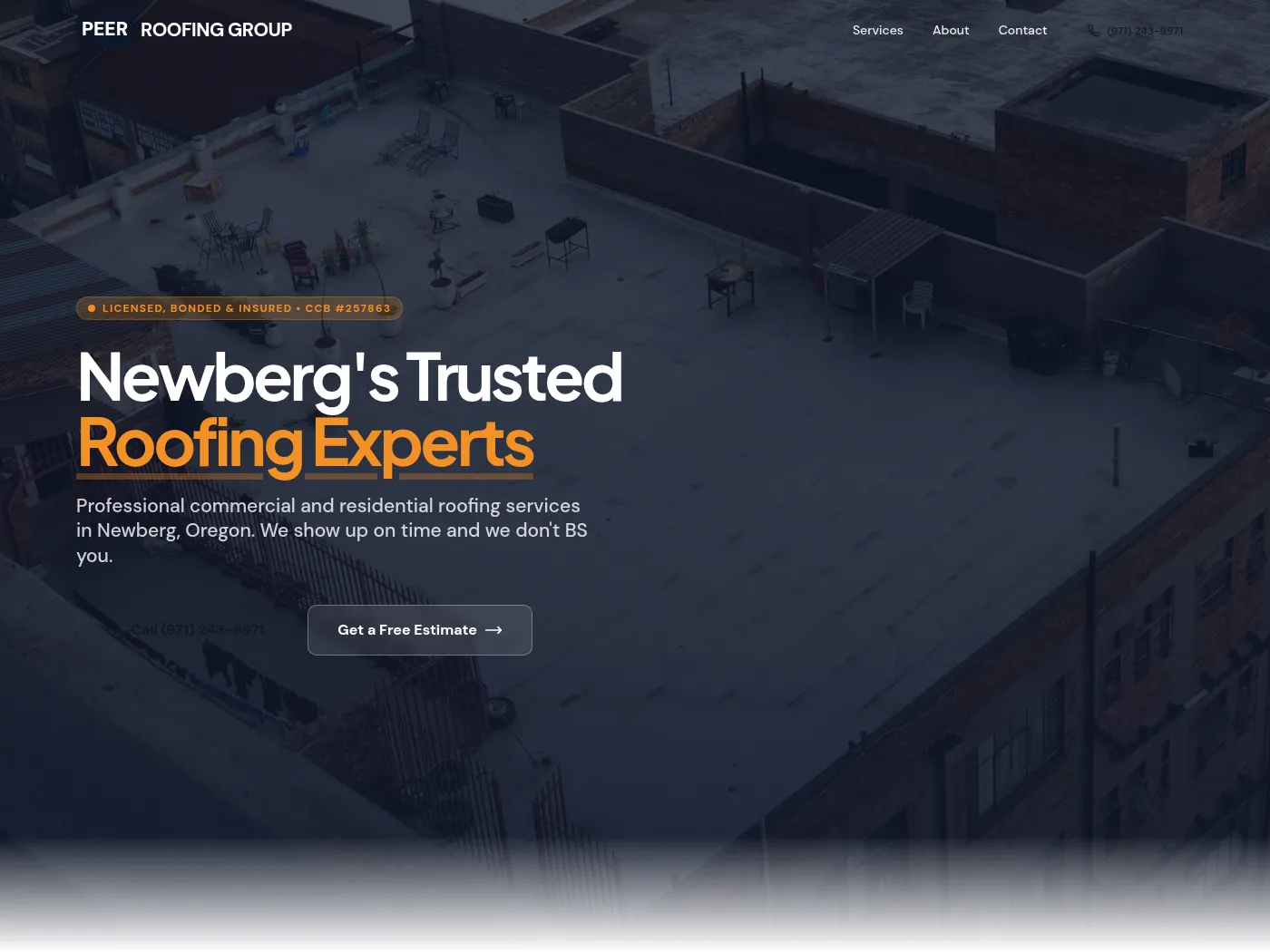 Peer Roofing Website