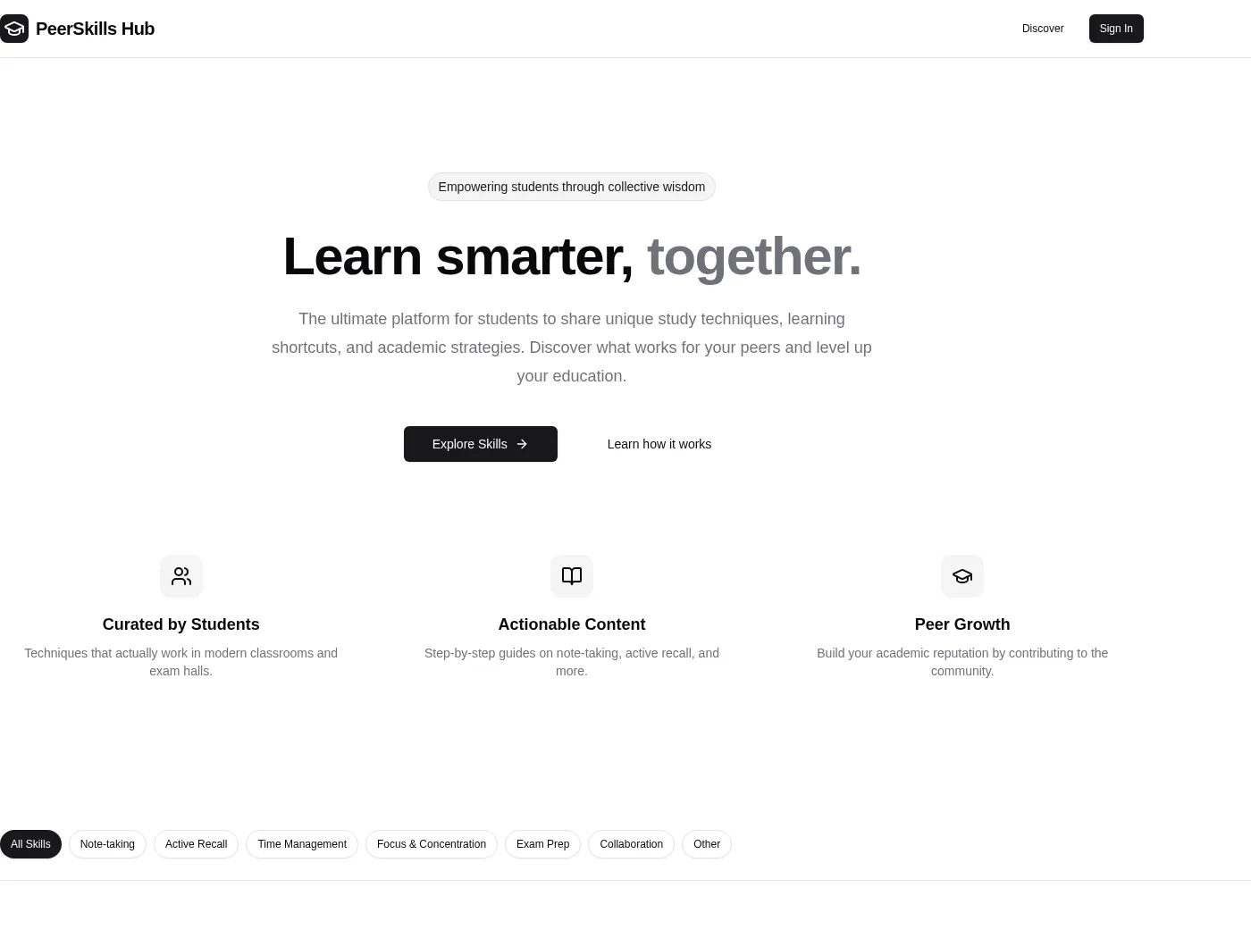 PeerSkills Hub