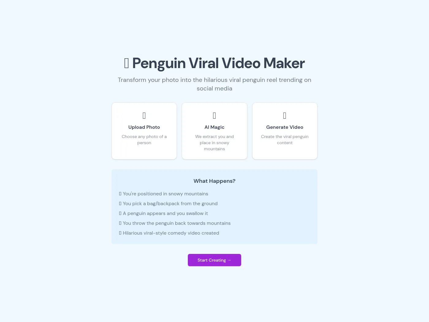 Penguin Viral Video Maker