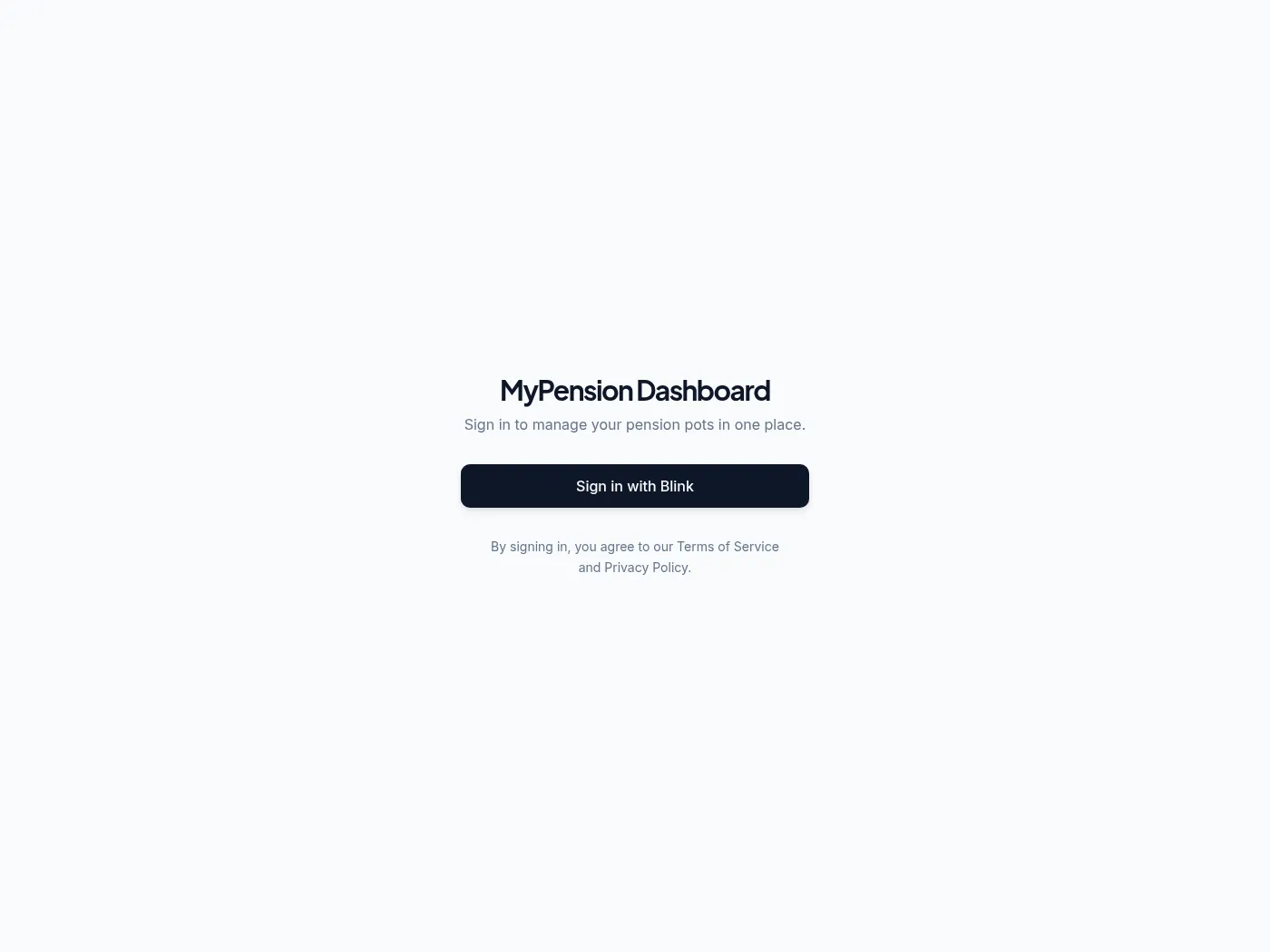 MyPension Dashboard