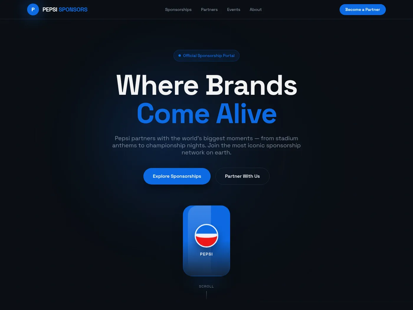 Pepsi Sponsor Portal