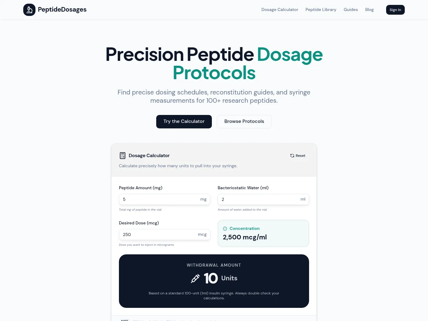 Peptide Dosage Finder