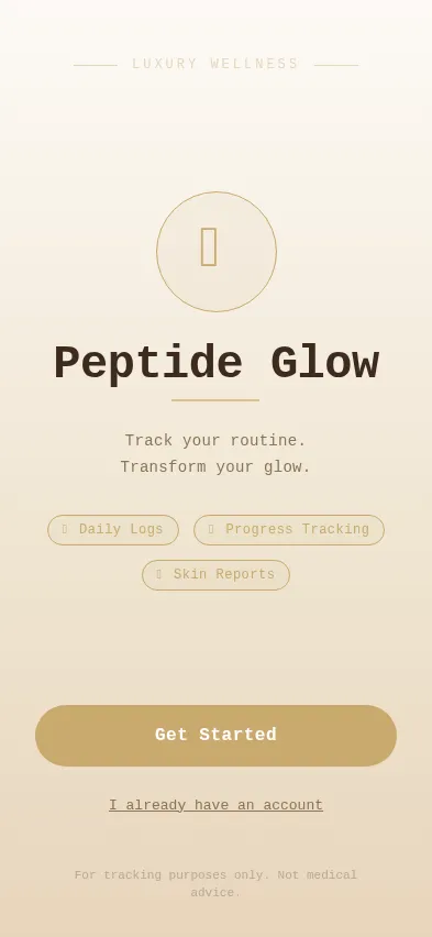 Peptide Glow Tracker