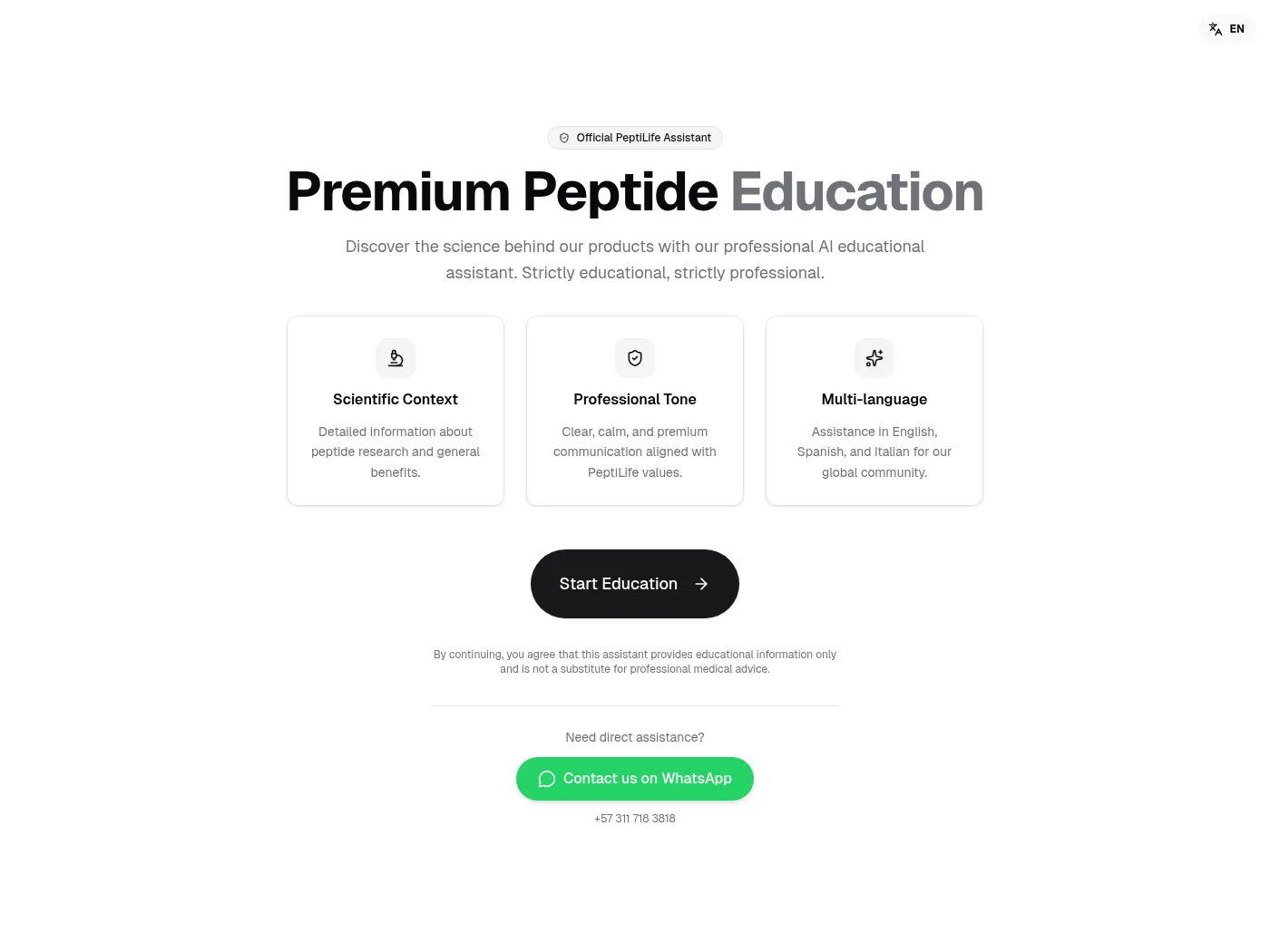 PeptiLife AI Assistant