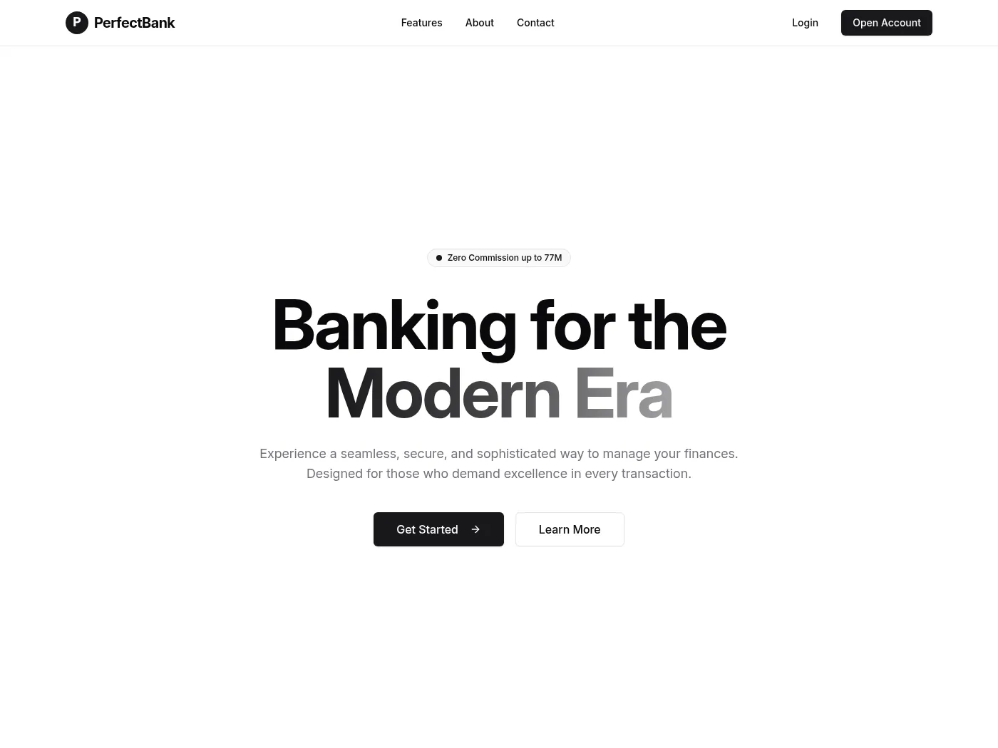 PerfectBank Web App