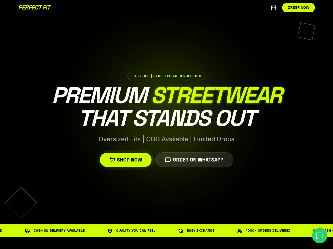 Perfect Fit Landing Page