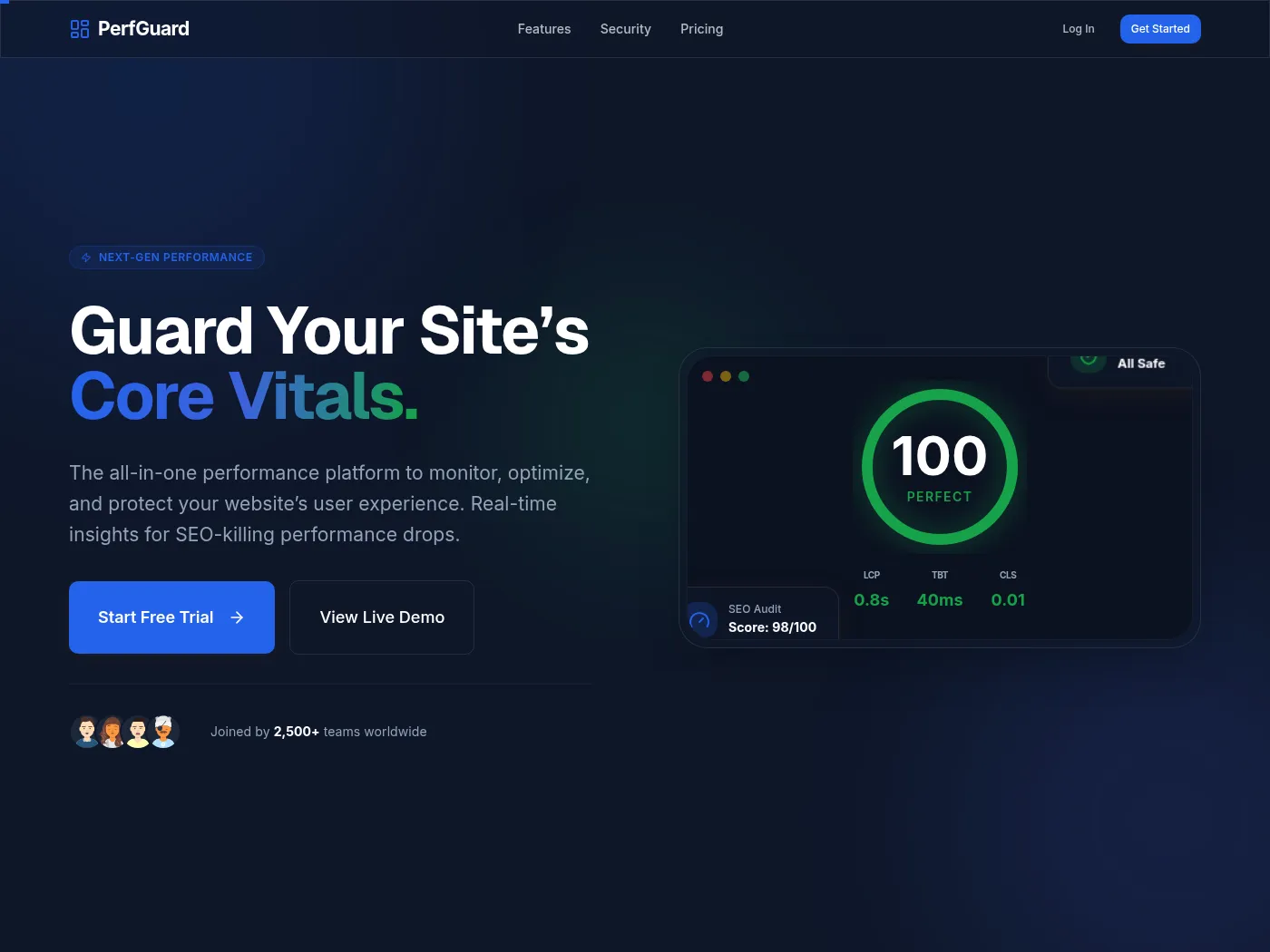 PerfGuard Web Platform