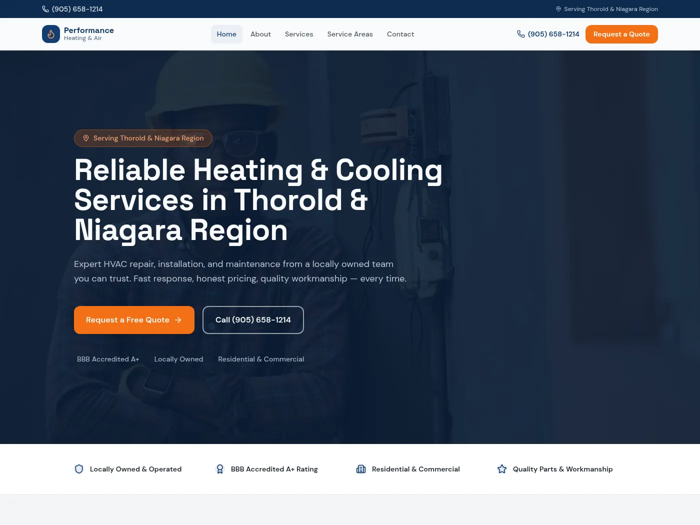 Performance HVAC Website