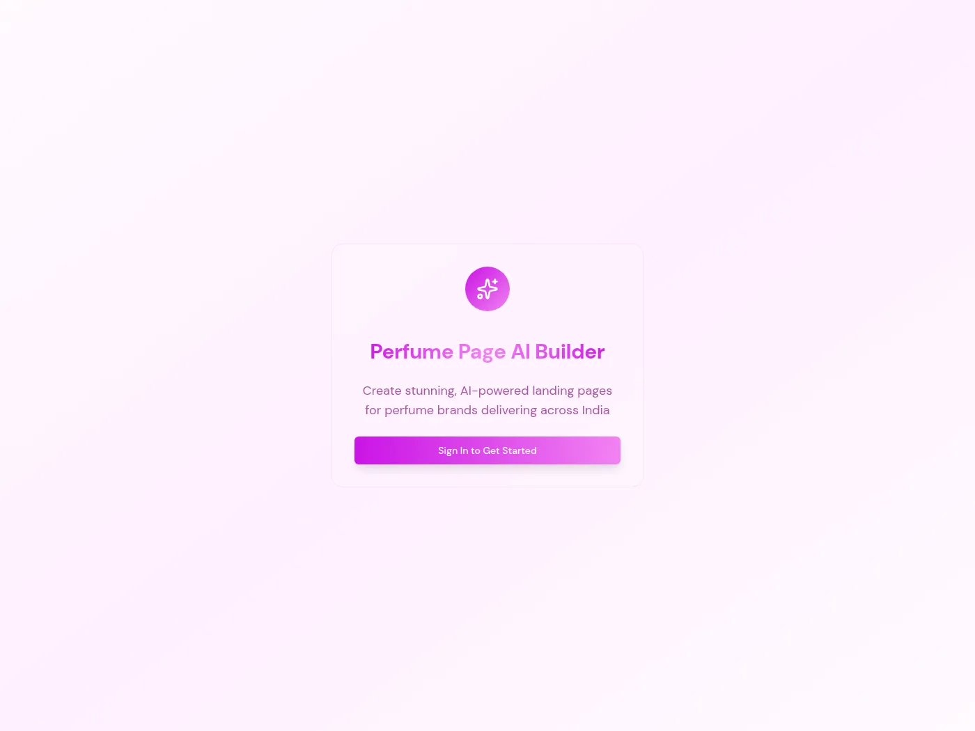 Perfume Page AI Builder